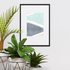 Abstract Art Print, Blue Color Scheme, Modern Home Decor, Printable ...