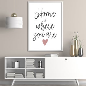 Home is Where You Are Art Print, Quote Art, Home Saying, Printable Home ...
