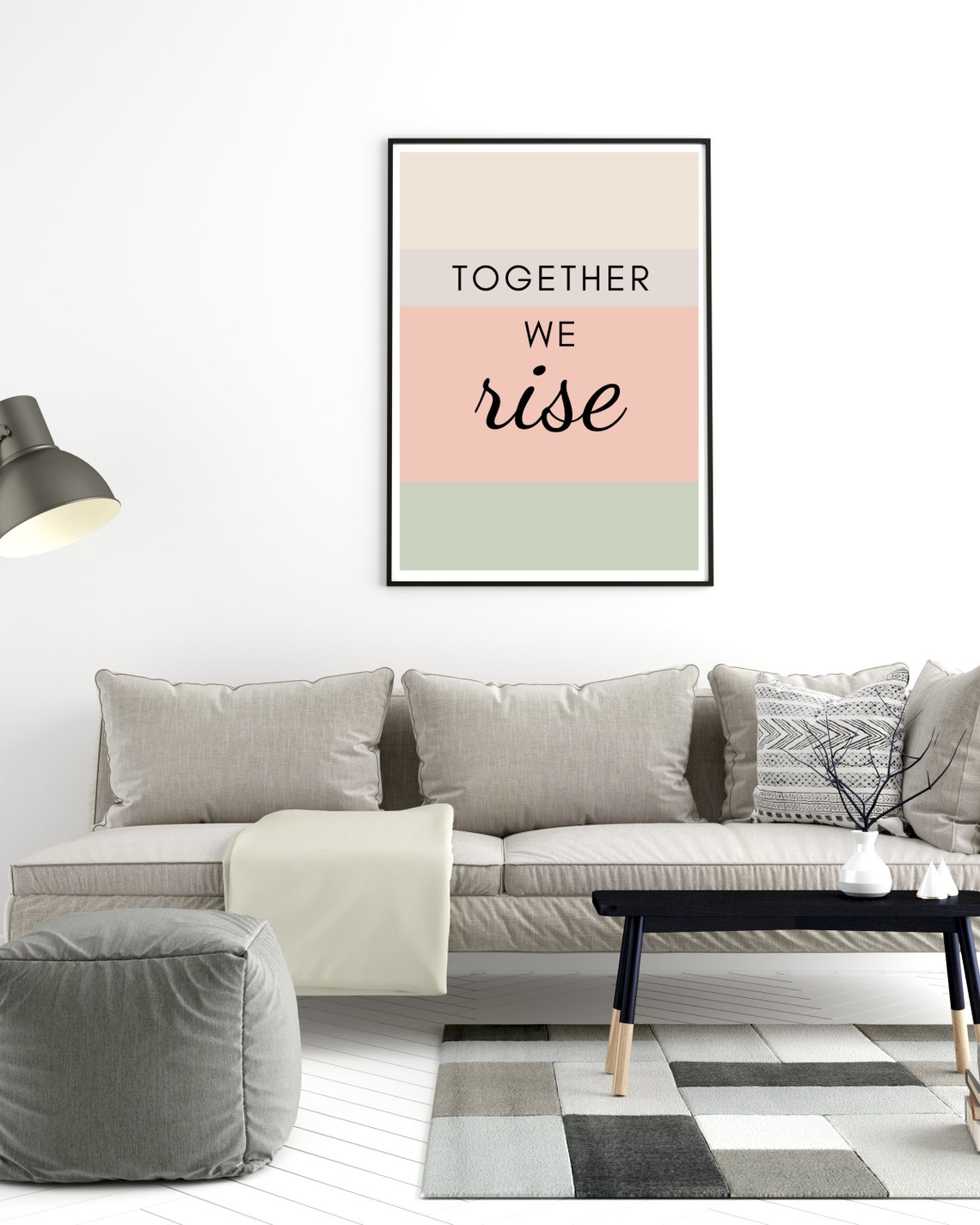 Together We Rise Art Print Inspirational Saying Digital - Etsy