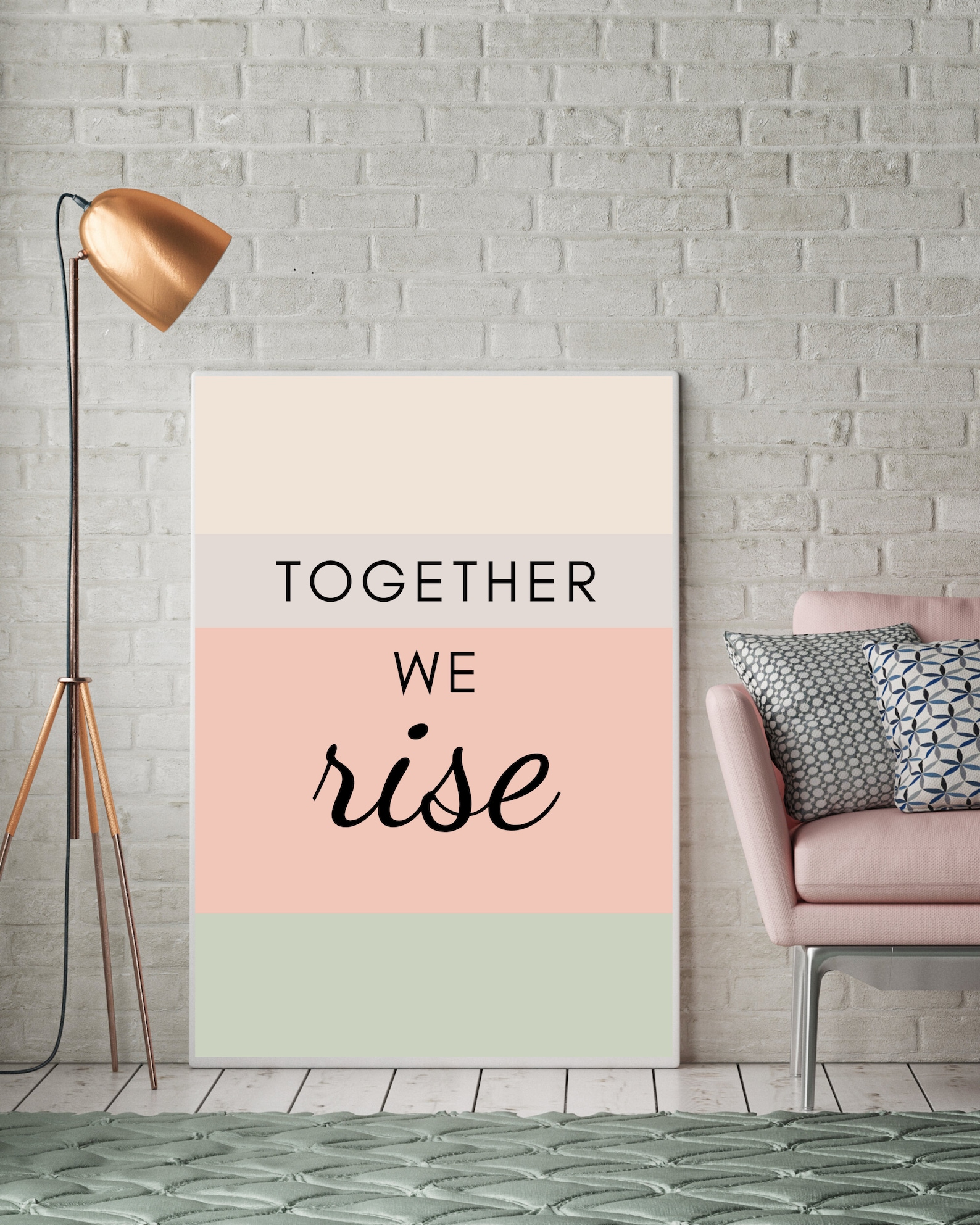 Together We Rise Art Print Inspirational Saying Digital - Etsy