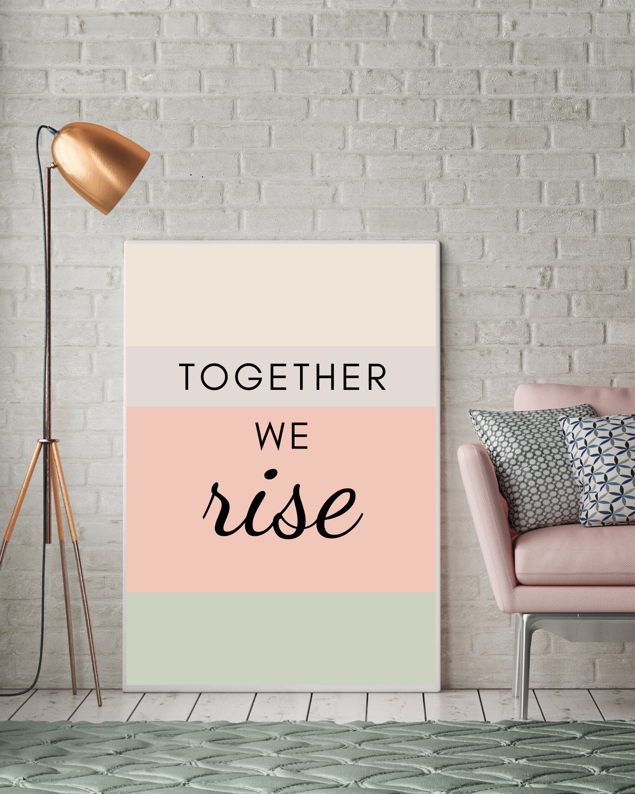 Together We Rise Art Print Inspirational Saying Digital - Etsy
