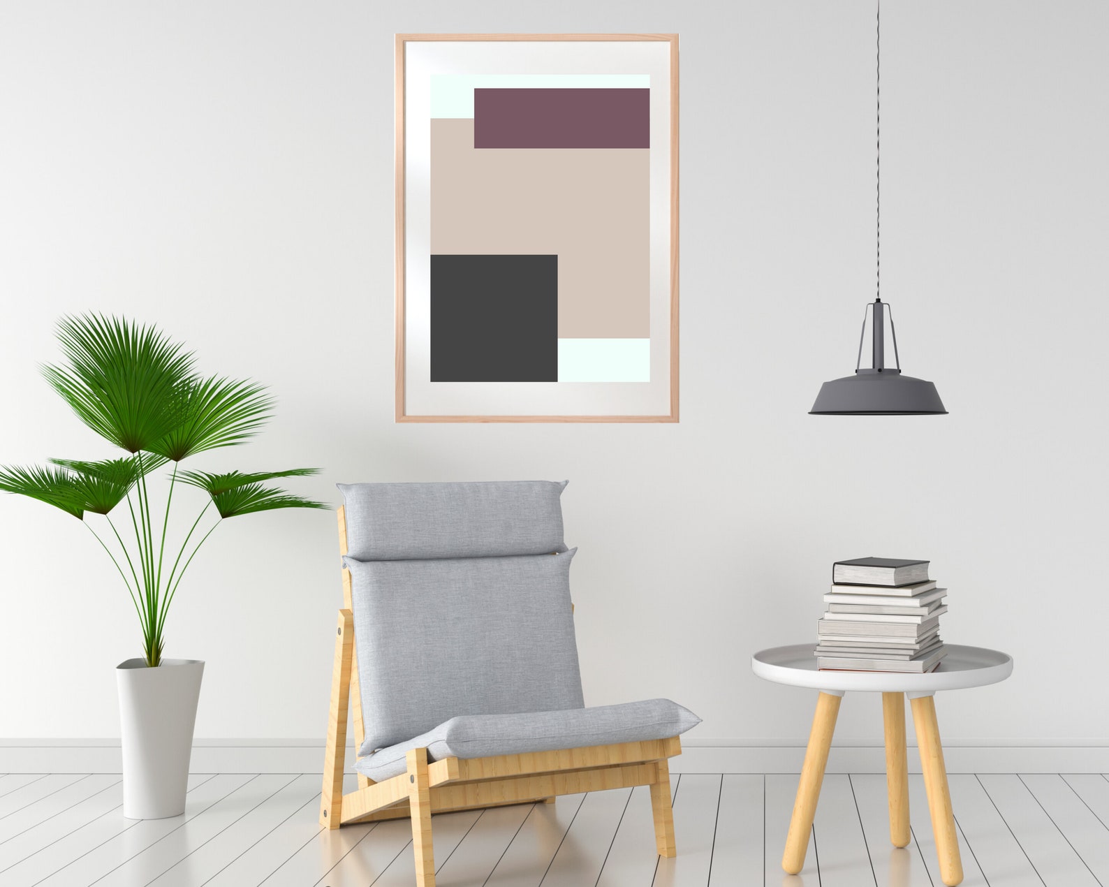 Earth Tone Geometric Art Print, Rectangular and Square Design, Instant ...