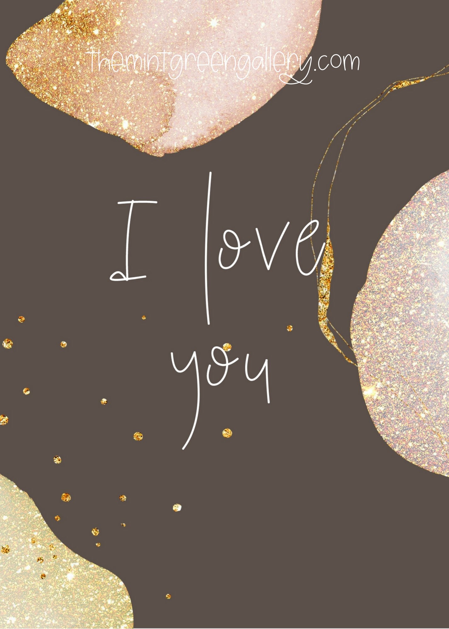I Love You Valentine's Design, Digital Art Print, Printable Greeting ...