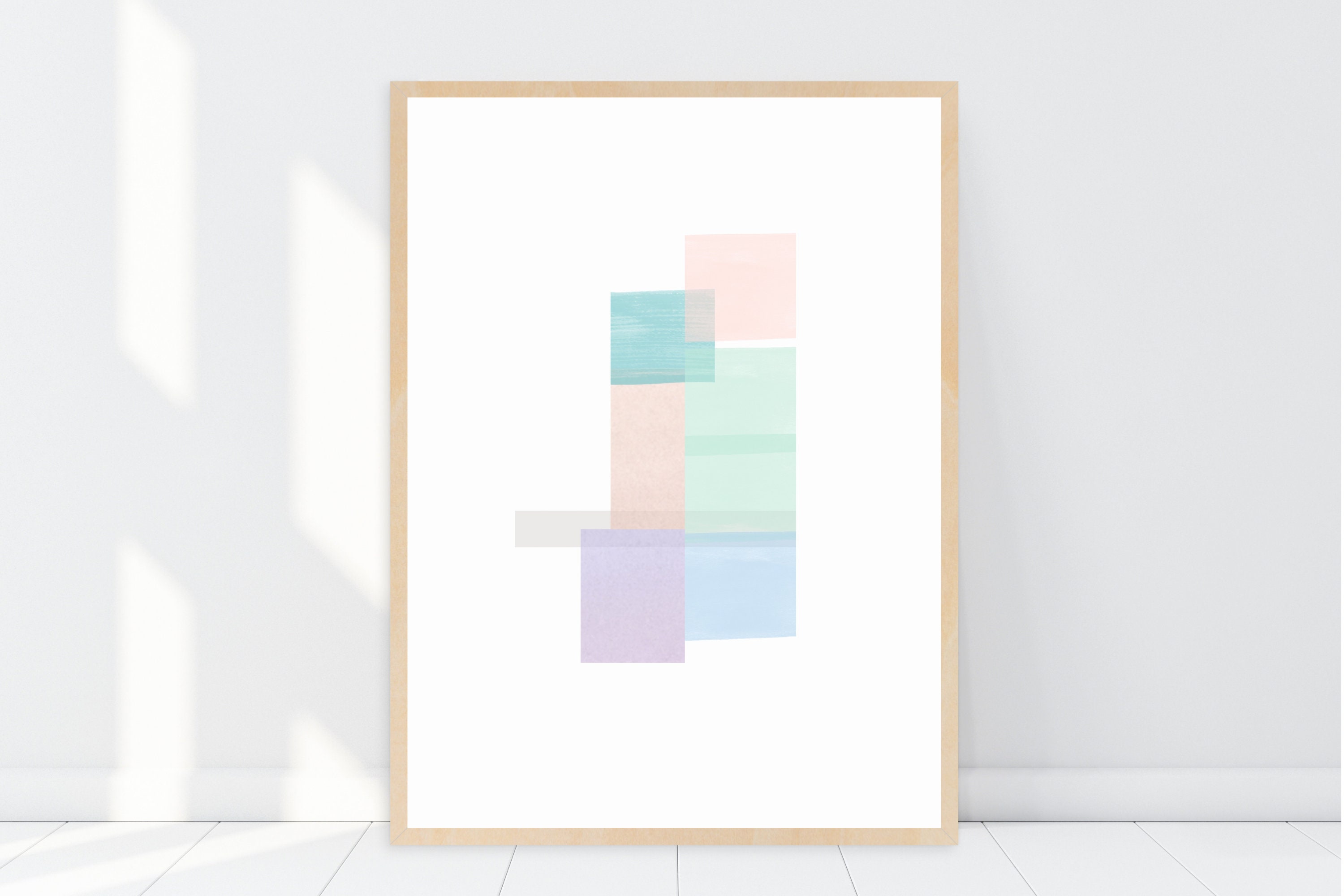 Pastel Art Printable in a Geometric Design | Home Wall Decor to ...