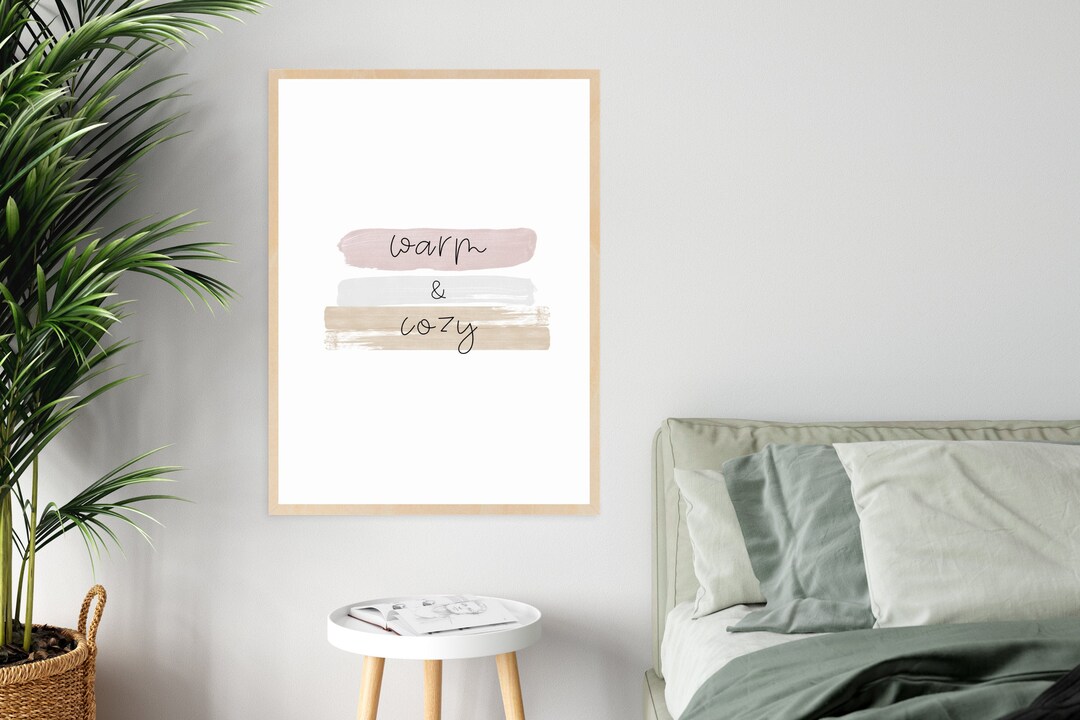 Warm & Cozy Art Print in Neutral Colors | Inspirational Art Print to ...
