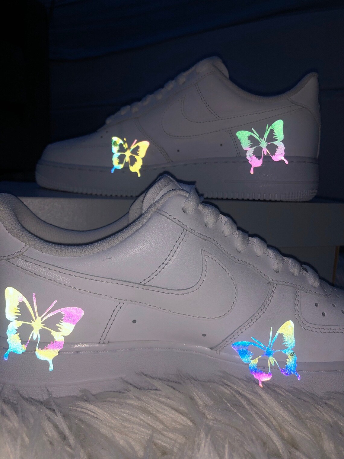 Rainbow Reflective Butterfly 3M Heat Transfer DECAL STICKERS | Etsy