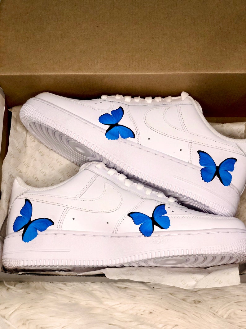 Butterfly Blue 3M Heat Transfer DECAL ONLY Stickers Nike Air - Etsy