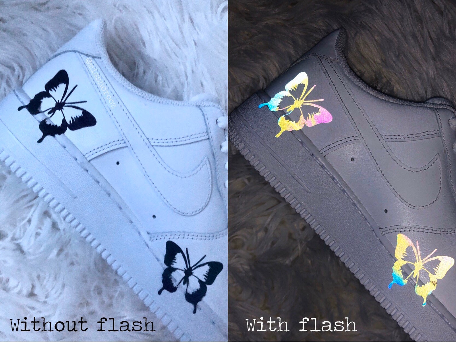 Rainbow Reflective Butterfly 3M Heat Transfer DECAL STICKERS - Etsy