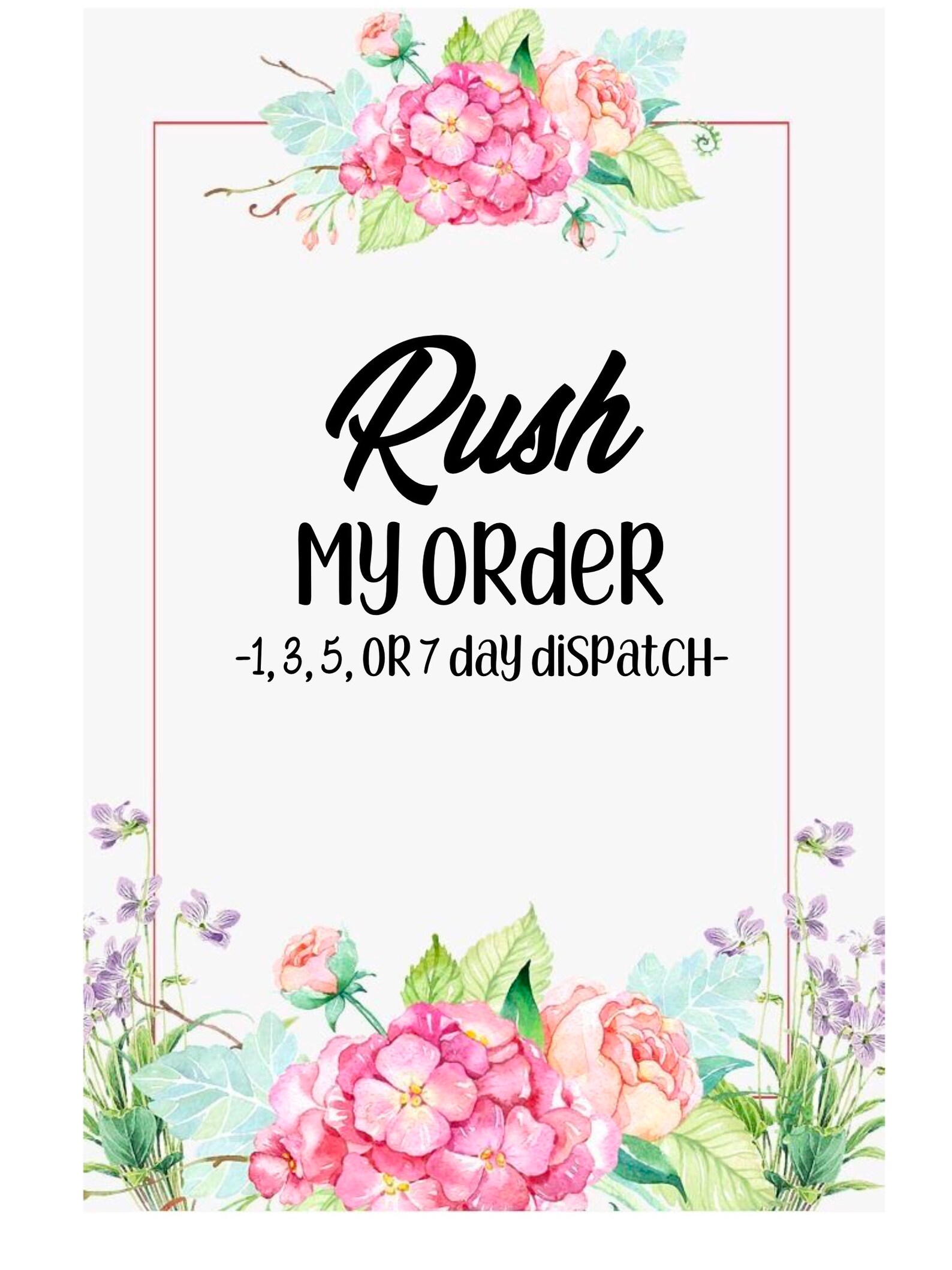 Rush My Order 1 3 5 or 7 Day Dispatch - Etsy
