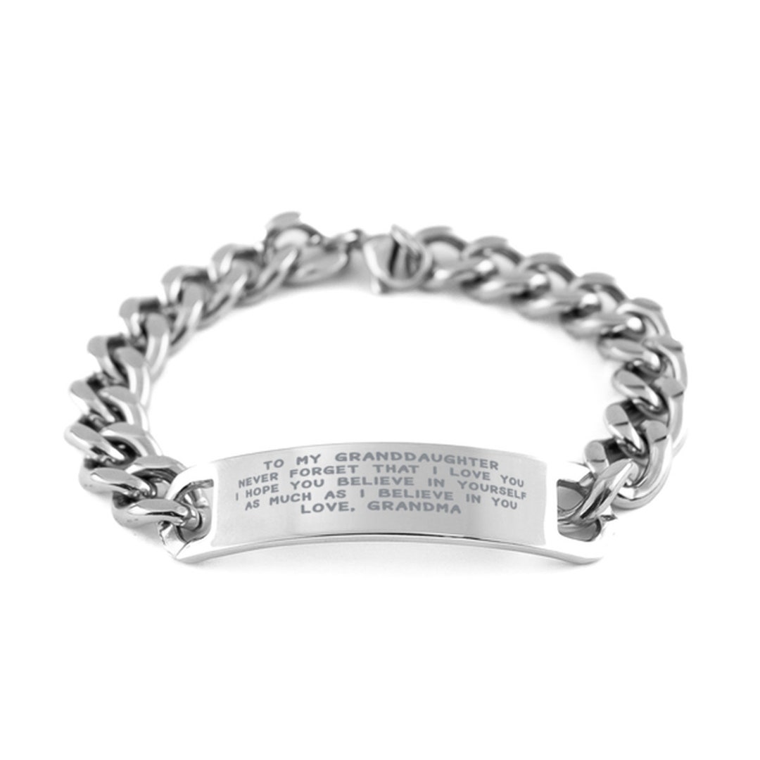 Granddaughter Bracelet From Grandpa, Grandma Chain Stainless Steel ...