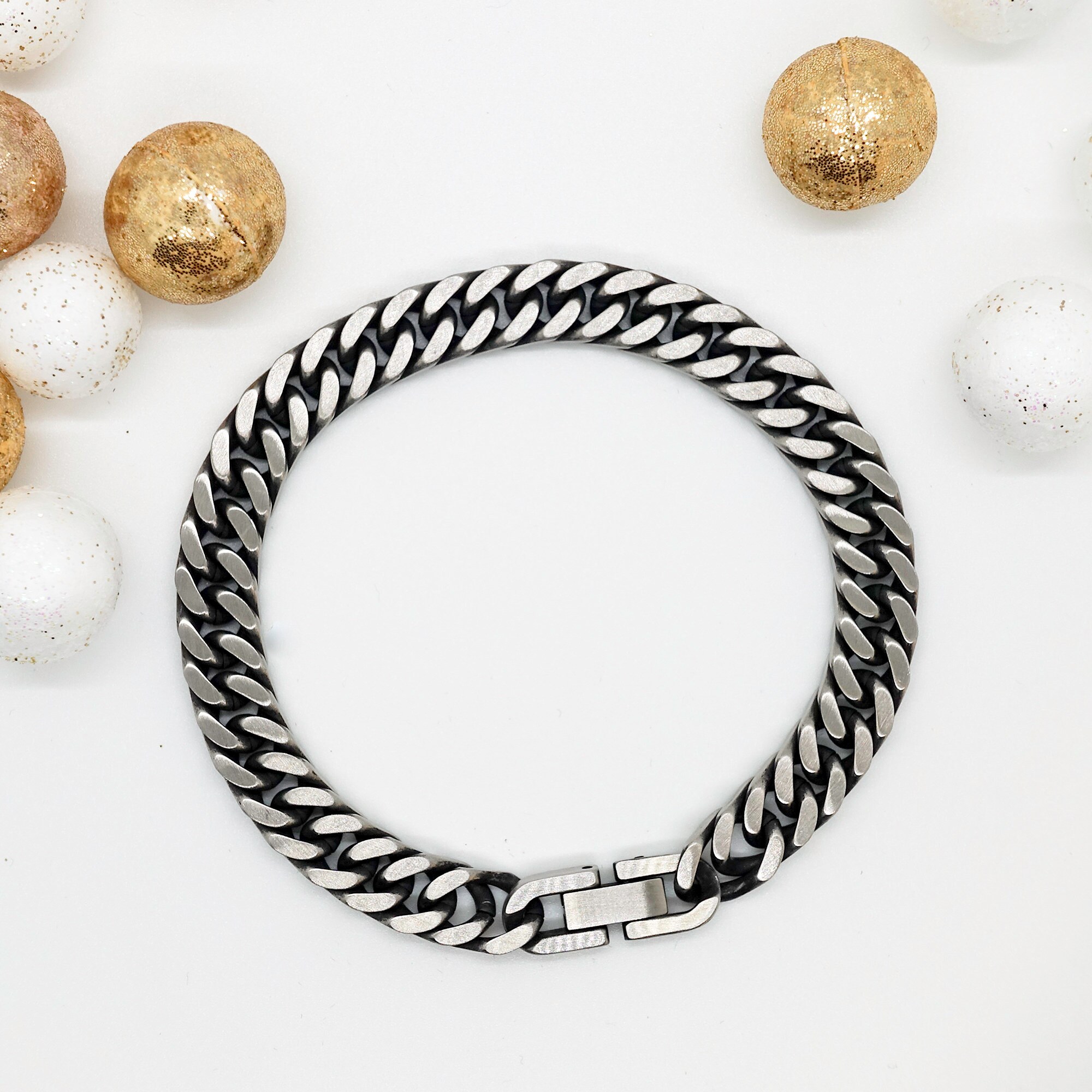 Father Daughter Cuban Link Chain Bracelet, Dad Daughter Bracelet With ...