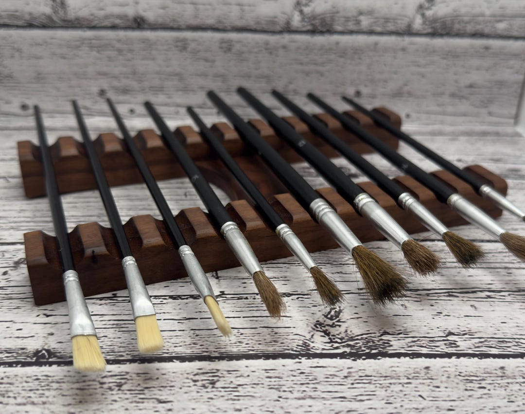 Paintbrush Stand Walnut Paintbrush Holder Paintbrush Rest Paintbrush ...