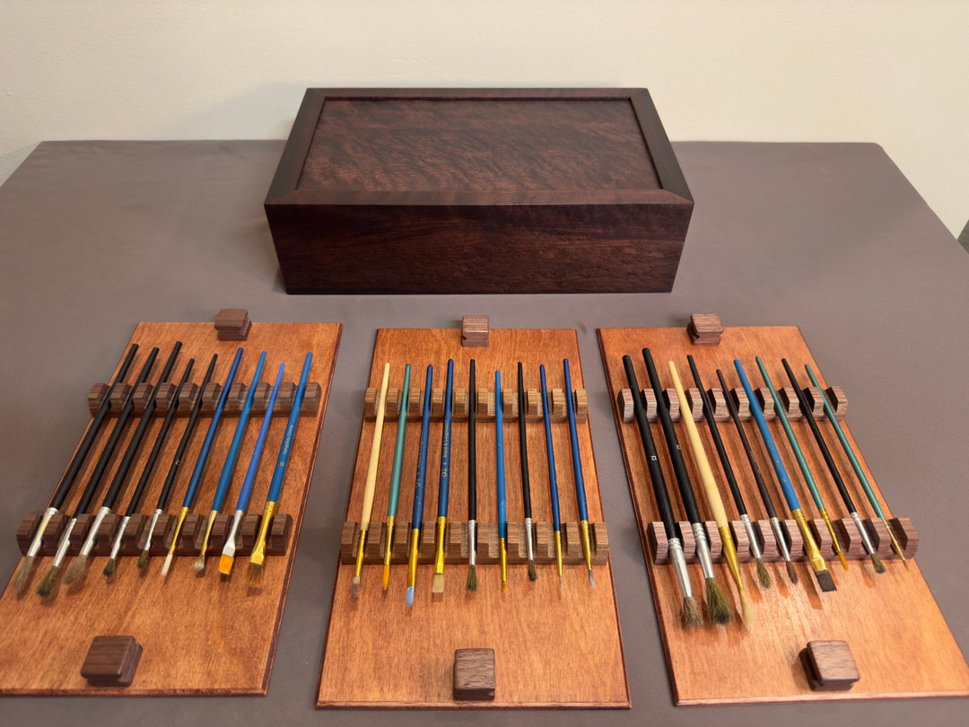 Paintbrush Storage Case Torrified Maple Paintbrush Storage Box ...