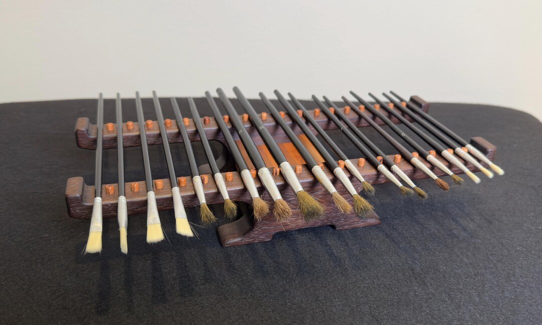 Paintbrush Stand - Nogal/cherry - Paintbrush Holder - Paintbrush ...