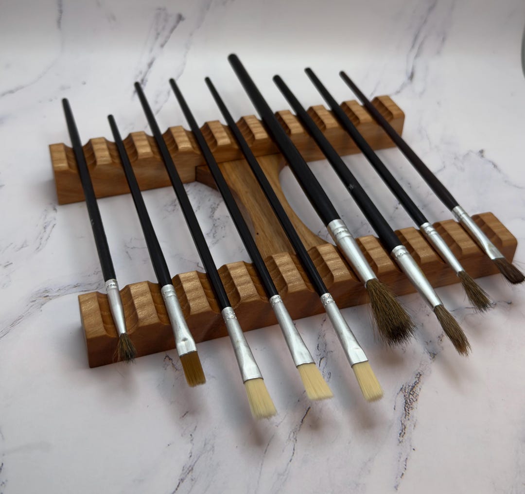 Paintbrush Stand Ash Paintbrush Holder Paintbrush Rest Paintbrush Rack ...