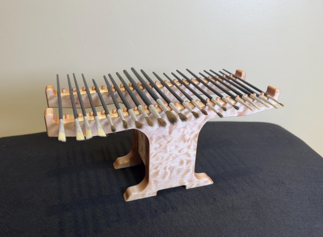 Paintbrush Rest - Quilted Maple - Paintbrush Stand - Paintbrush Drying ...