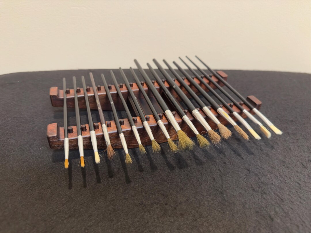 Paintbrush Rest Roasted Birch Paintbrush Holder Paintbrush Drying ...