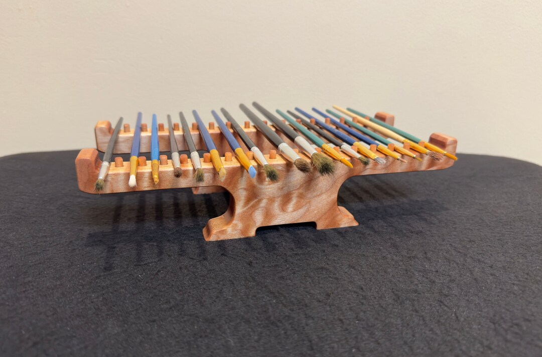 Paintbrush Stand - Quilted Maple - Paintbrush Holder - Paintbrush ...