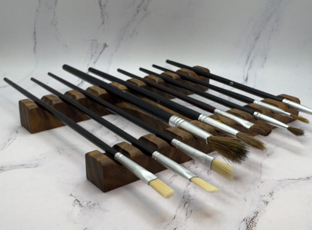 Paintbrush Stand Wormy Sassafras Paintbrush Holder Paintbrush Rest ...