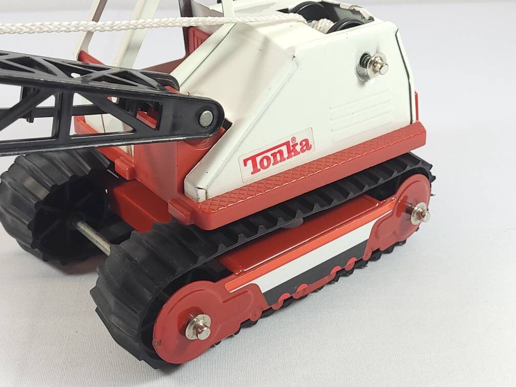 Rare TONKA CRANE W Rubber Treads Tracks Red / White Pressed - Etsy Canada