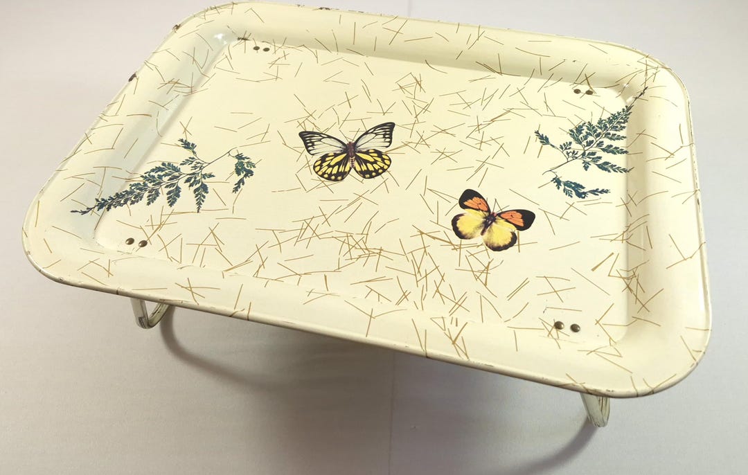 Vintage 1970's Folding Metal TV Lap Tray, Butterflies, 17.5 X 13 In - Etsy