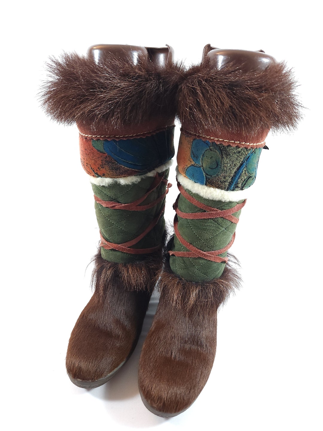 1980's Tecnica Women's Beaver Hair Shearling Boots - Etsy