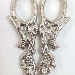 Vintage Solid Silverplate 6 Grapes Scissors Shears, Grapevine Fox, 80 ...