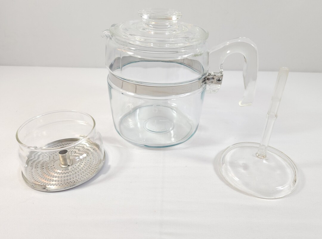 Vintage Pyrex 4-6 Cup Stovetop Coffee Pot Percolator 7756, VGC - Etsy