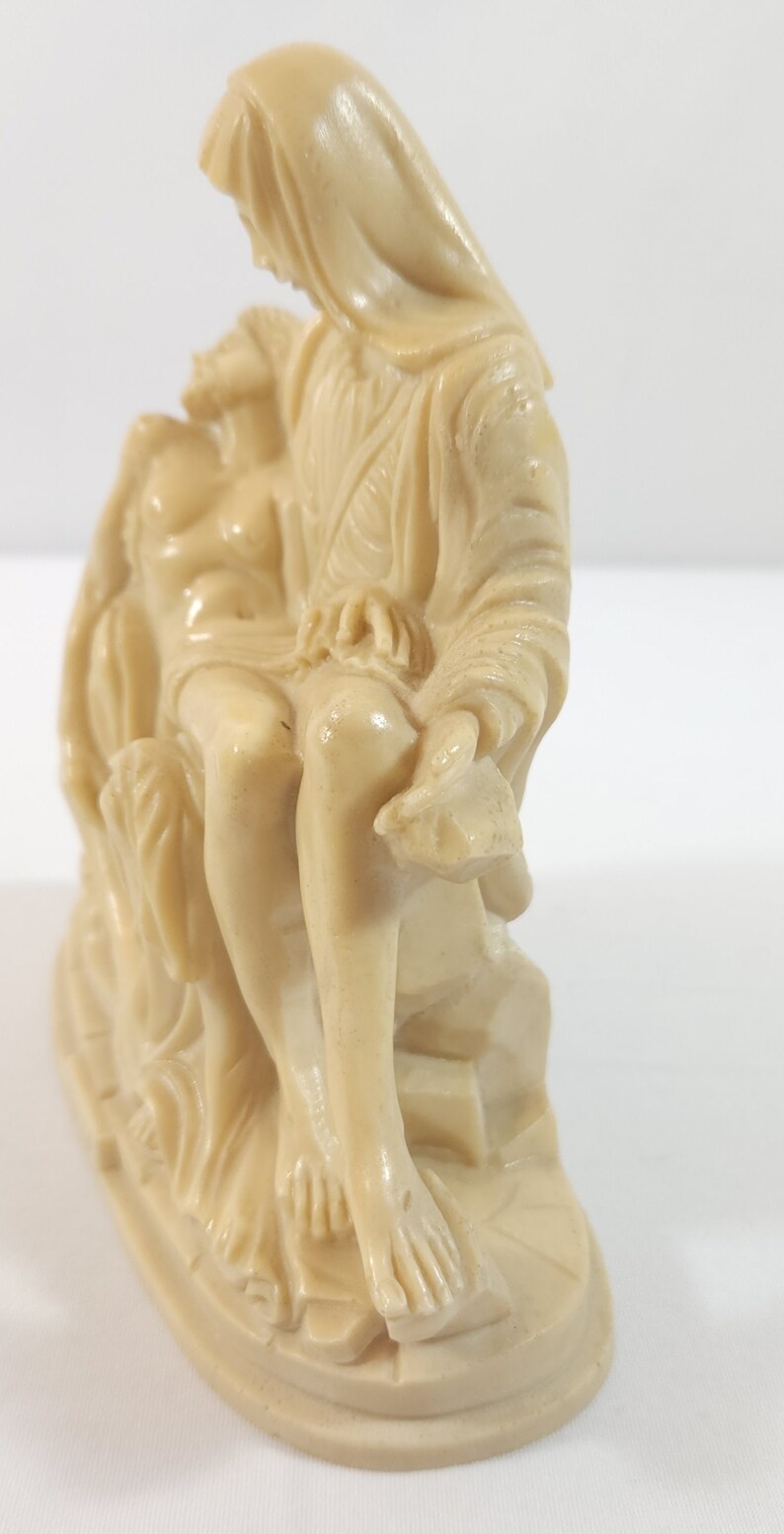 VTG Pieta Sculpture A Giannetti Jesus Mary Statue Signed Resin 6.25" X ...