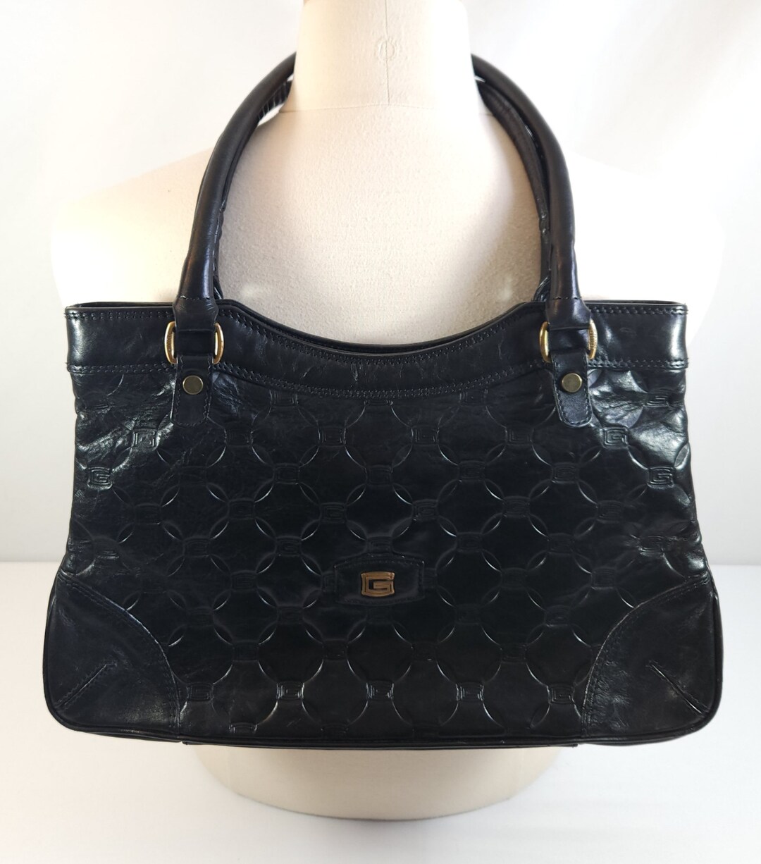 VTG GIUDI Black Vera Pelle Italiana Leather Shoulder Purse Bag - Etsy