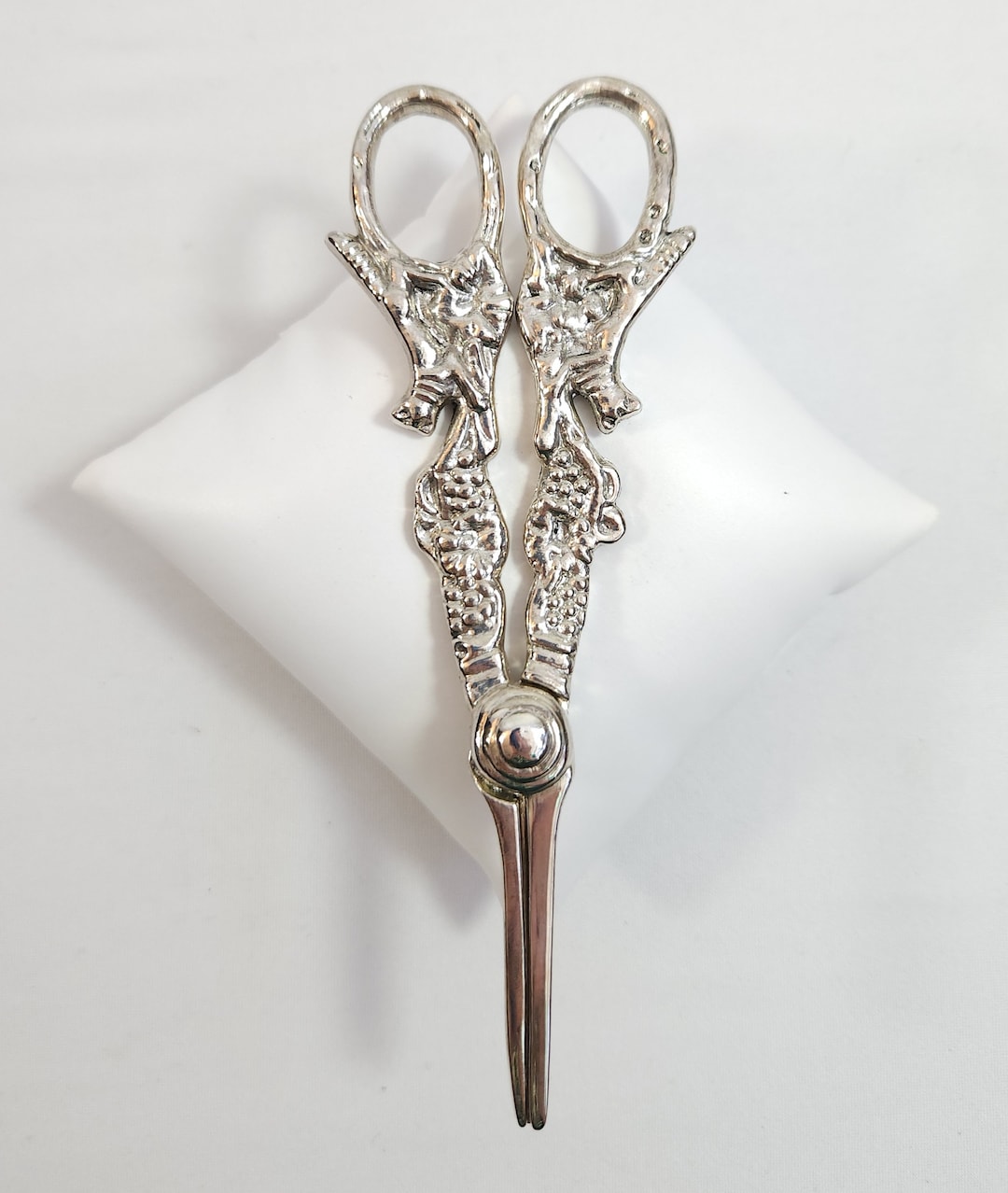 Vintage Solid Silverplate 6" Grapes Scissors Shears, Grapevine Fox, 80 ...