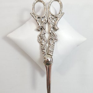 Vintage Solid Silverplate 6 Grapes Scissors Shears, Grapevine Fox, 80 ...