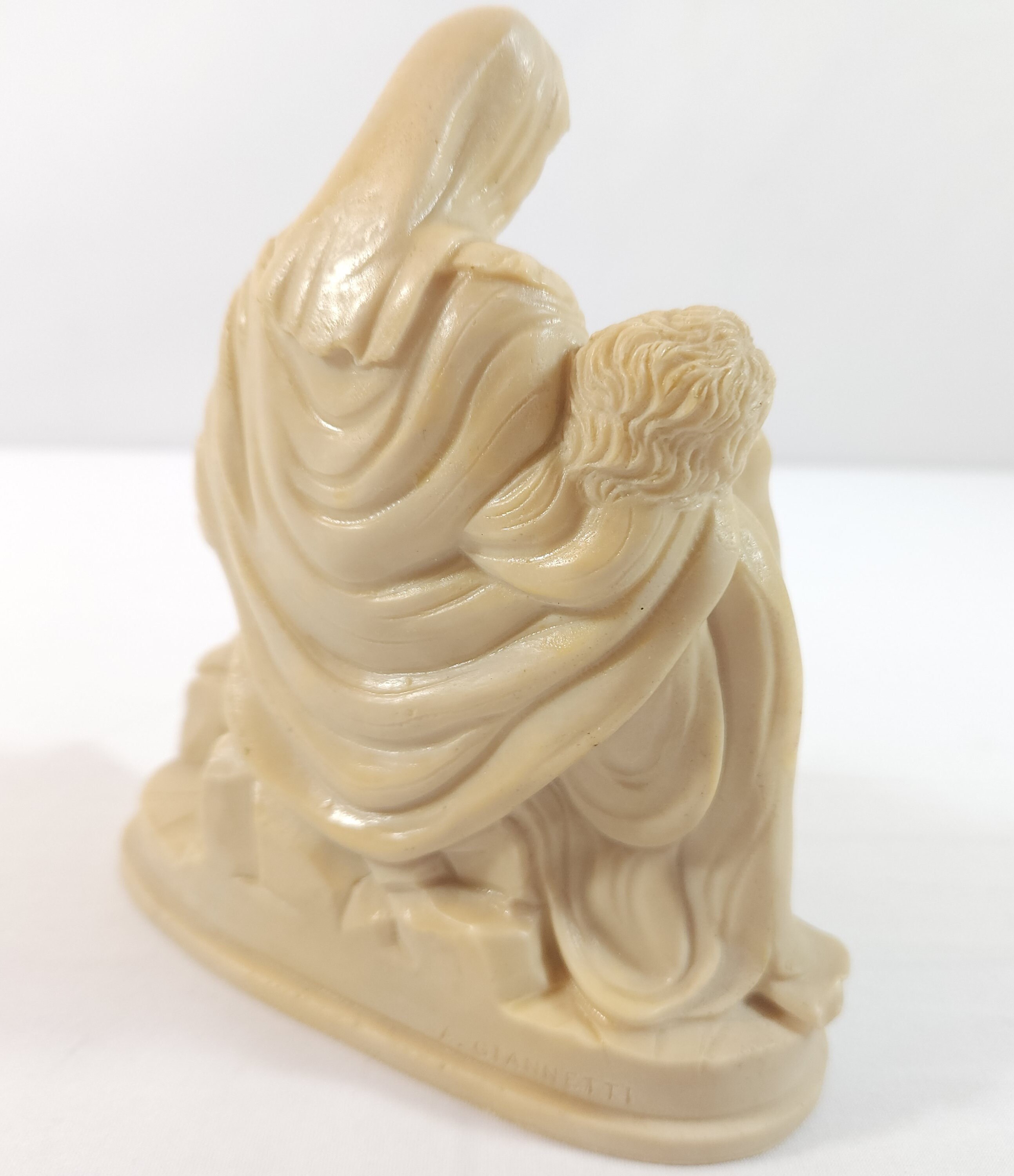VTG Pieta Sculpture A Giannetti Jesus Mary Statue Signed 6.25 X 6.25, 2 ...