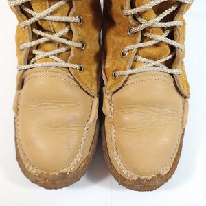 Vtg Unisex Canadian Handmade Leather, Wool, Crepe Sole, Mukluks ...