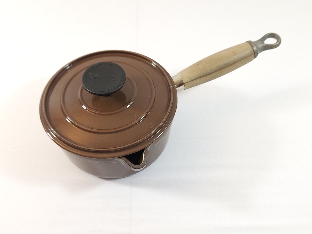 Vtg Cousances Le Creuset Cast Iron Saucepan 14 Brown Poor - Etsy
