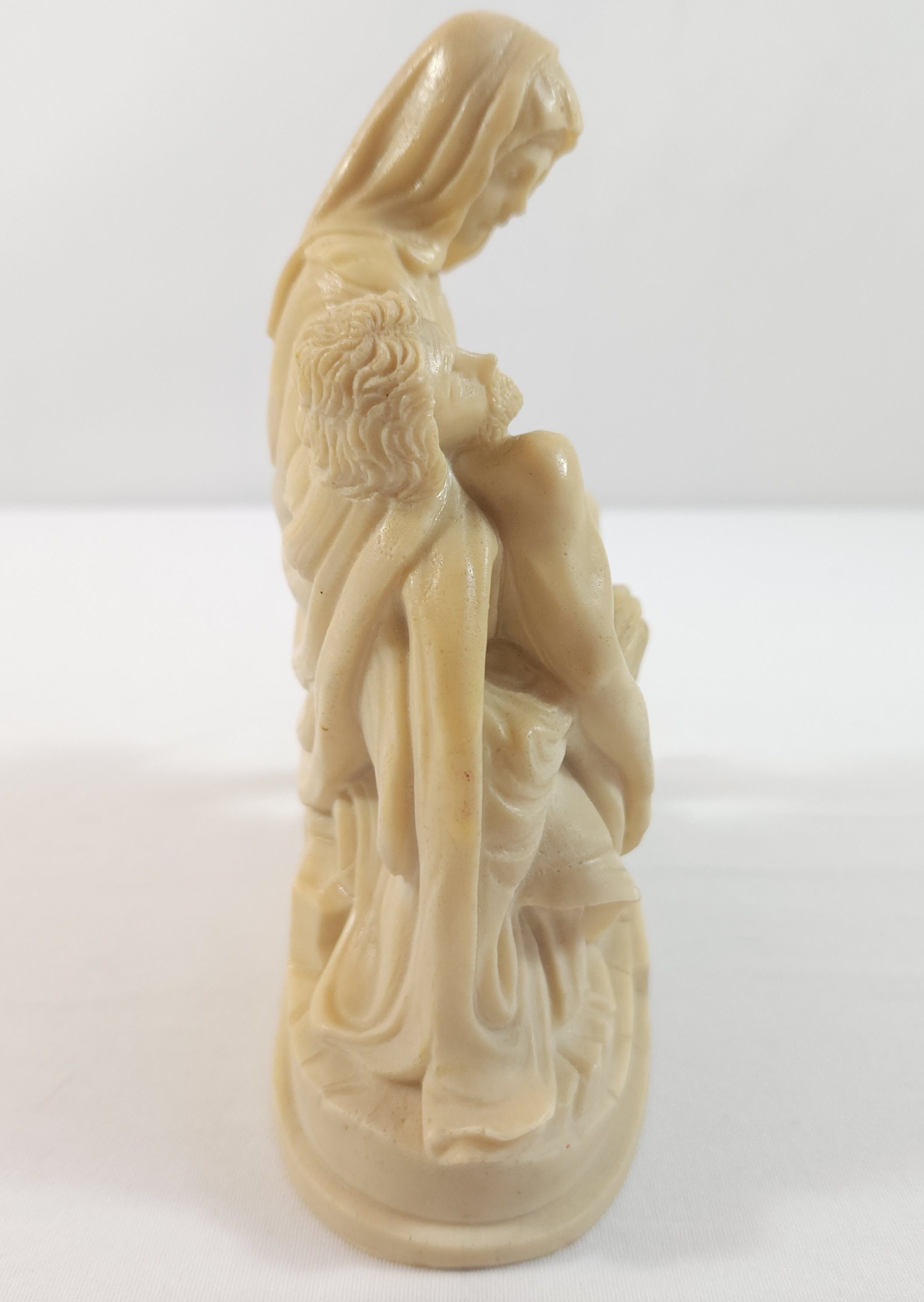 VTG Pieta Sculpture A Giannetti Jesus Mary Statue Signed 6.25 X 6.25, 2 ...