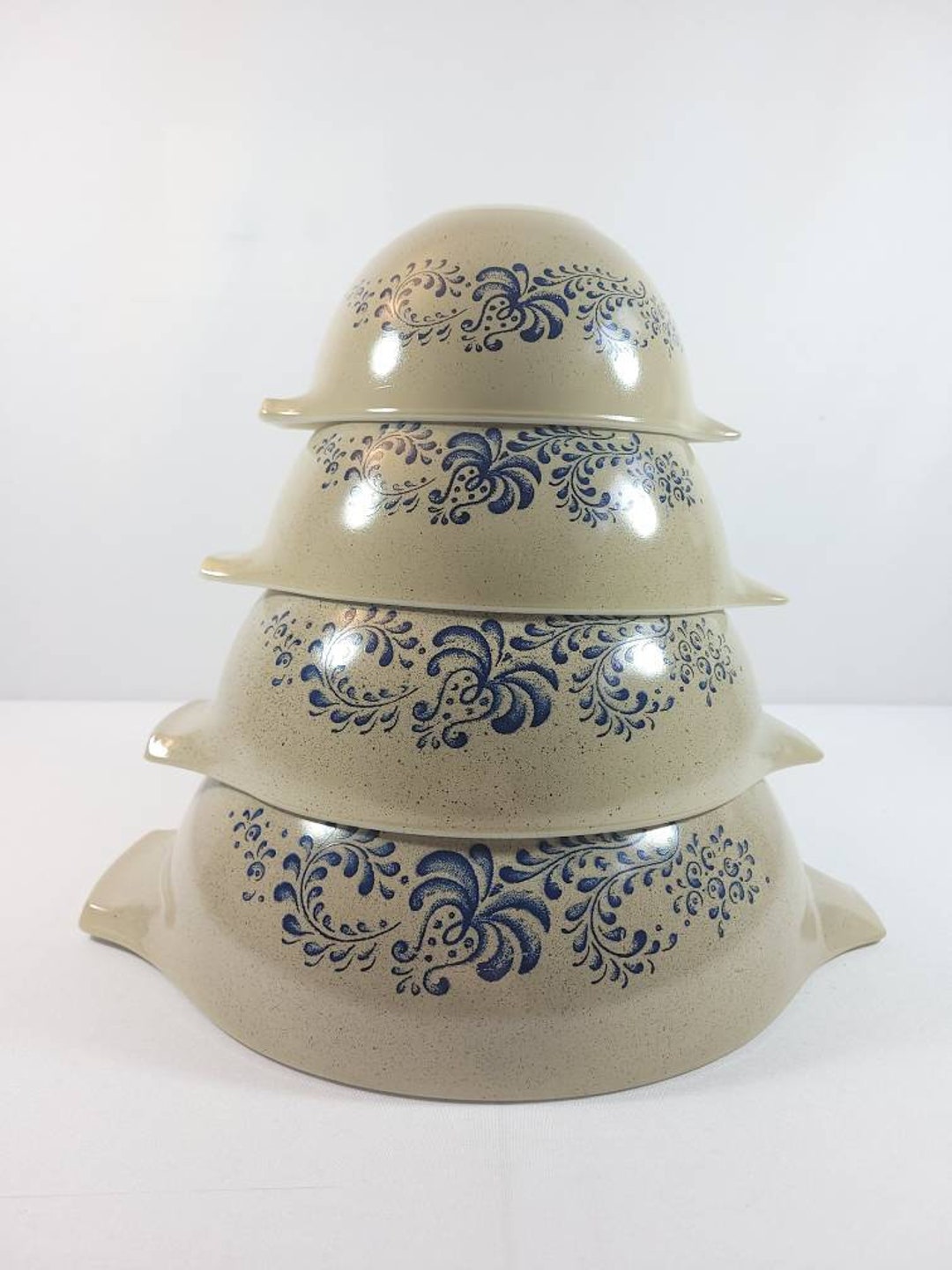 Vtg 1970's Pyrex Homestead Cinderella Bowls Set of 4, 444, 443, 442 ...