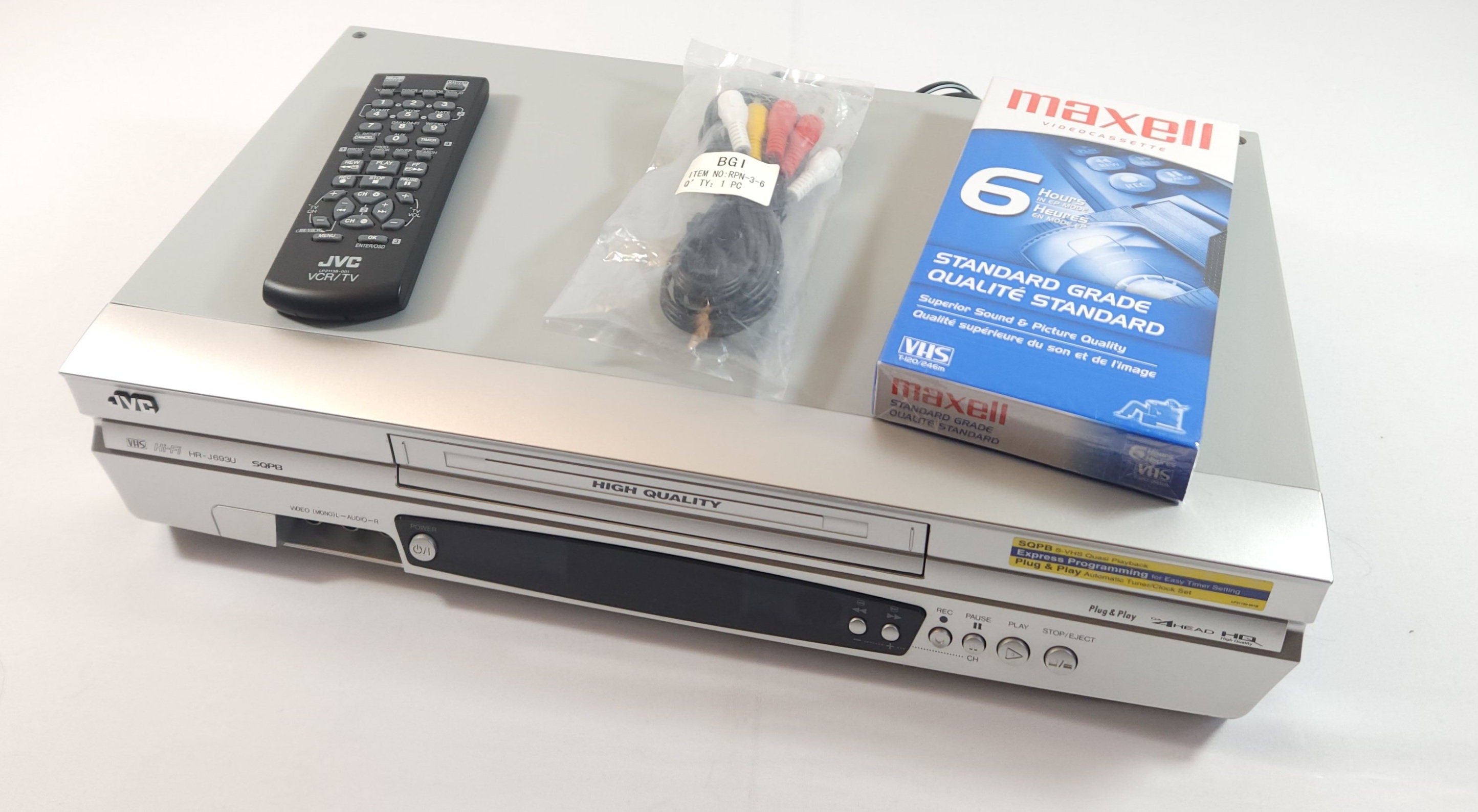 JVC 4 Head VHS HR-J693U Pro-cision Vcr Player Recorder With Remote ...