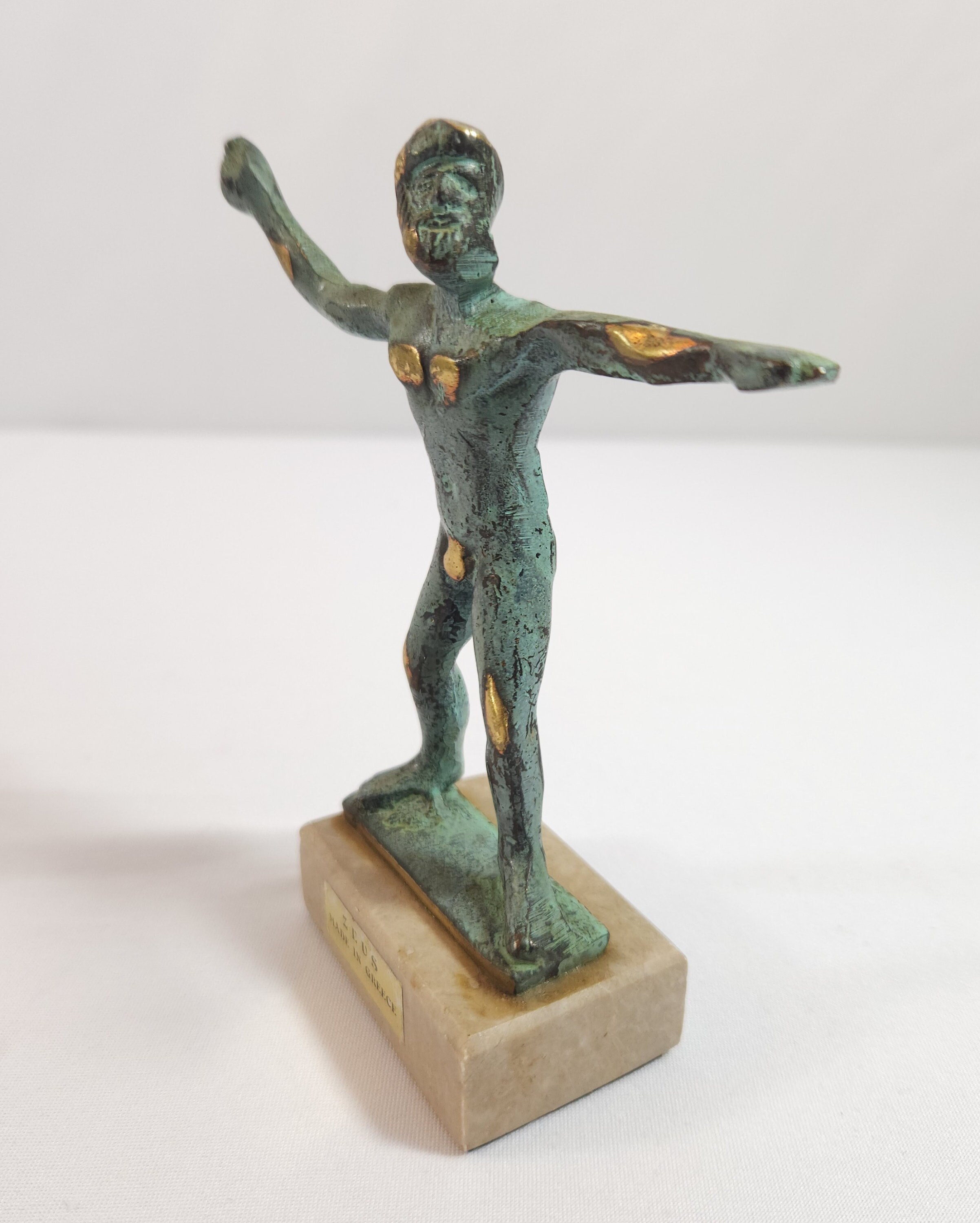 Vintage Zeus Statue God Greek Figure Solid Bronze - Etsy