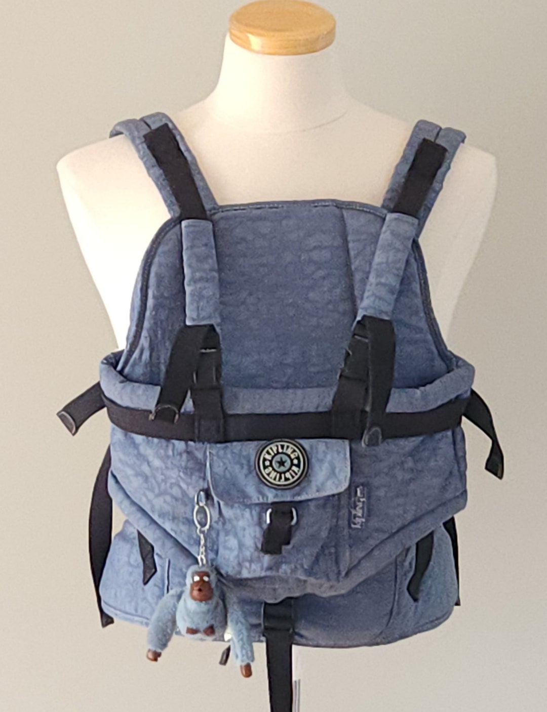 VTG 90s Kipling Snugli Blue Baby Carrier With Monkey Charm - Etsy