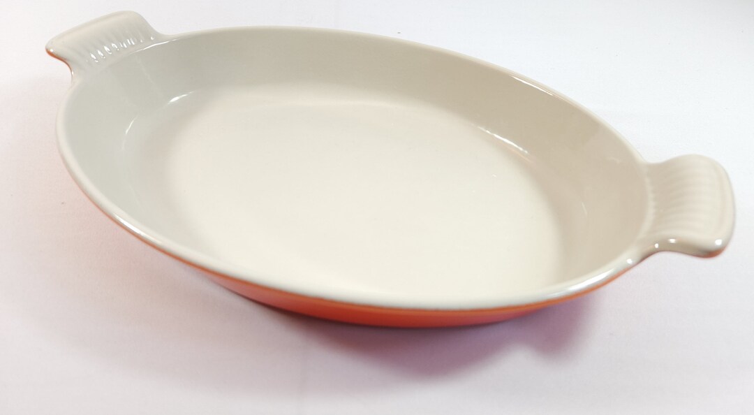 VTG Le Creuset 32 Orange Cast Iron Enamel Oval Au Gratin Baking Dish - Etsy