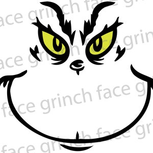 Grinch Face PNG File With Transparent Background - Etsy