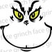 Grinch Face PNG File With Transparent Background - Etsy