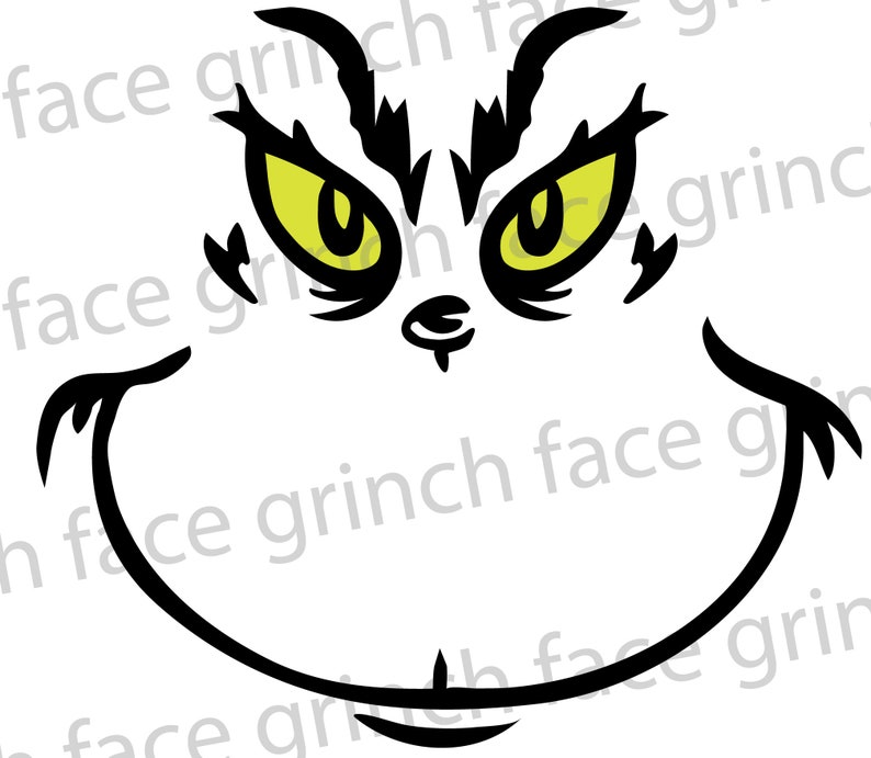 Grinch Face PNG File With Transparent Background - Etsy