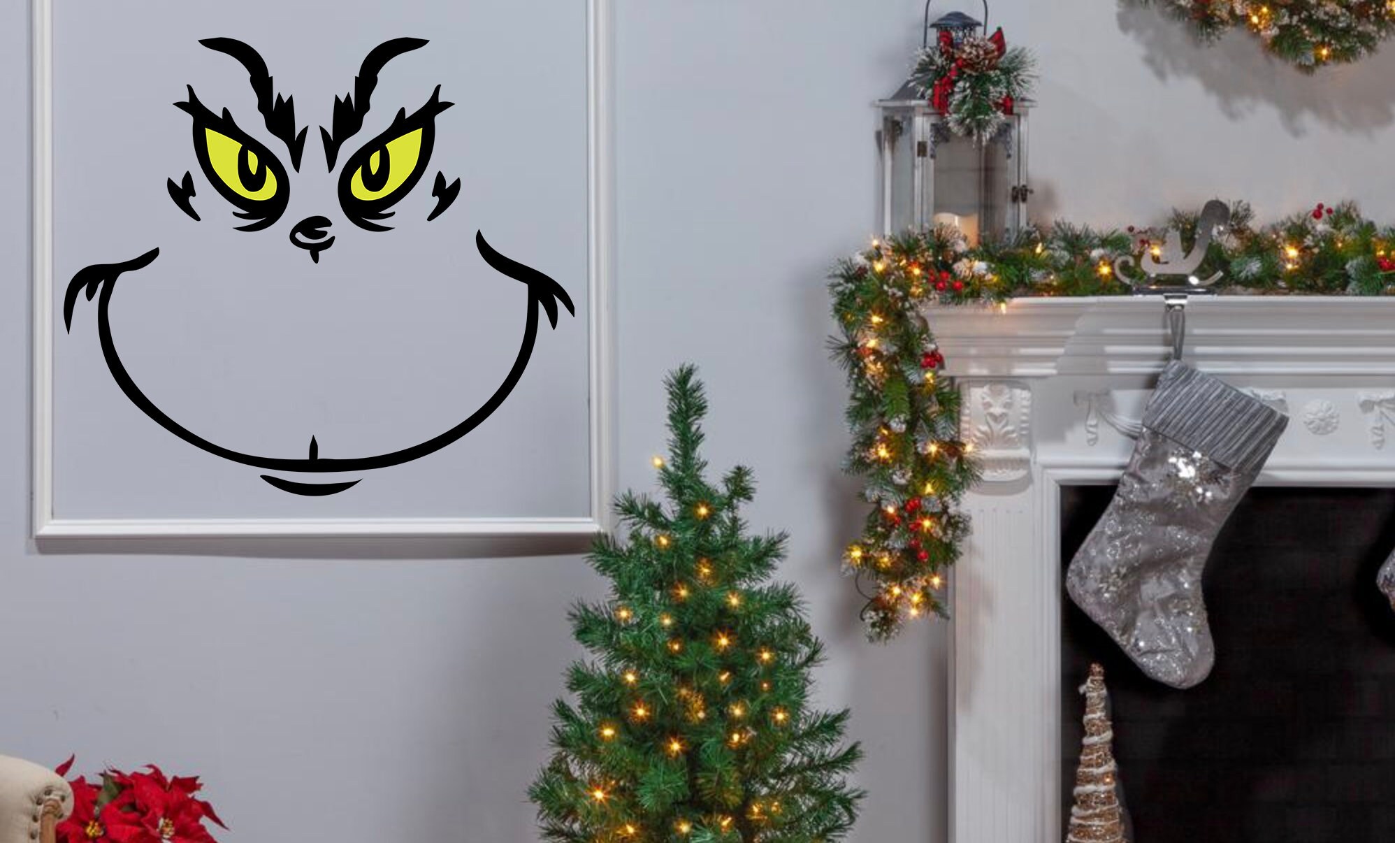Grinch Face PNG File With Transparent Background - Etsy