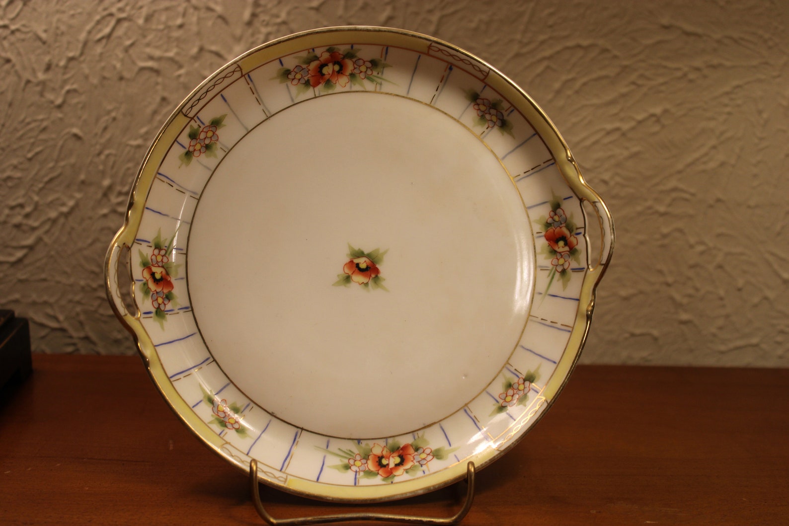 Antique Hand Painted Nippon Serving Plate With Handles - Etsy