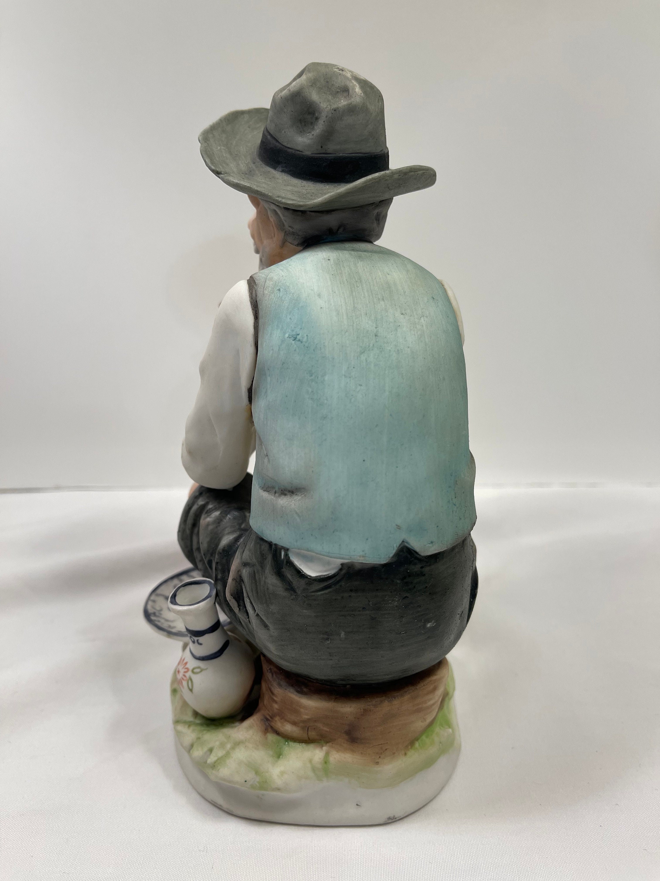 Lefton China 5085 Bisque Man Painting Pottery - Etsy