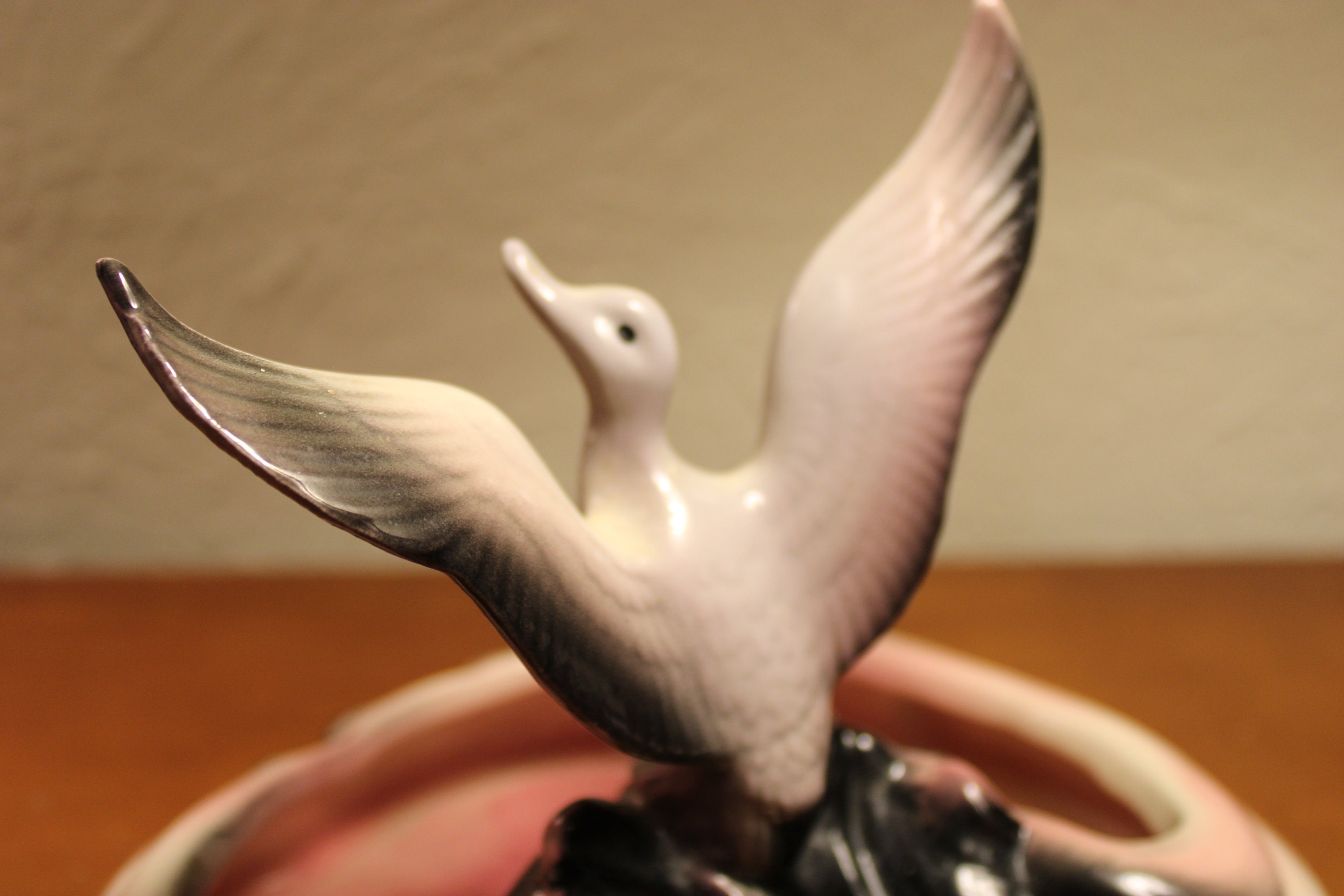 Hull Pottery USA 79 Flying Duck Planter Pink and Black - Etsy