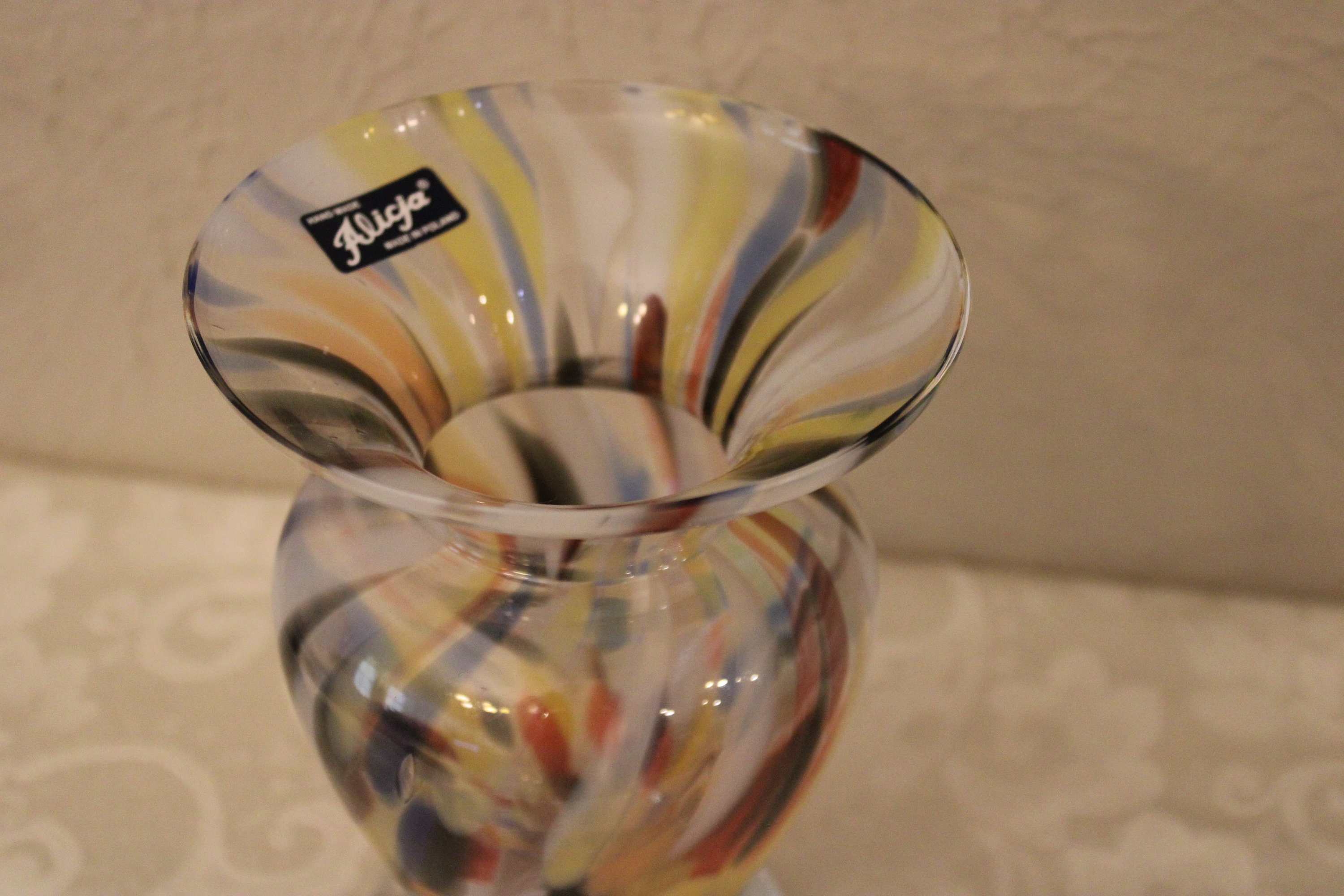 Alicja Multicolored Vase Hand Made Poland Etsy
