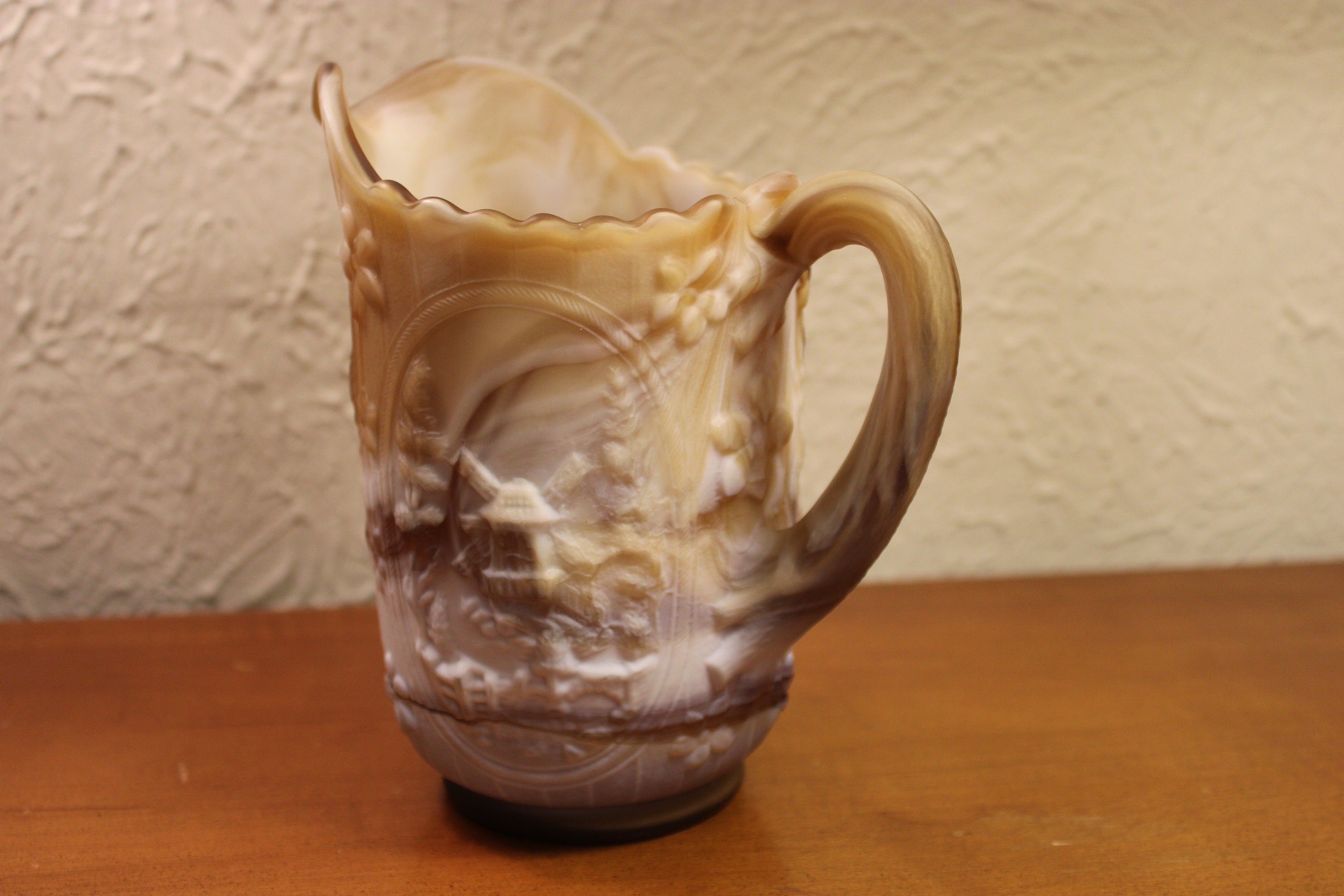 Imperial Caramel Slag Glass Windmill Pitcher Creamer - Etsy
